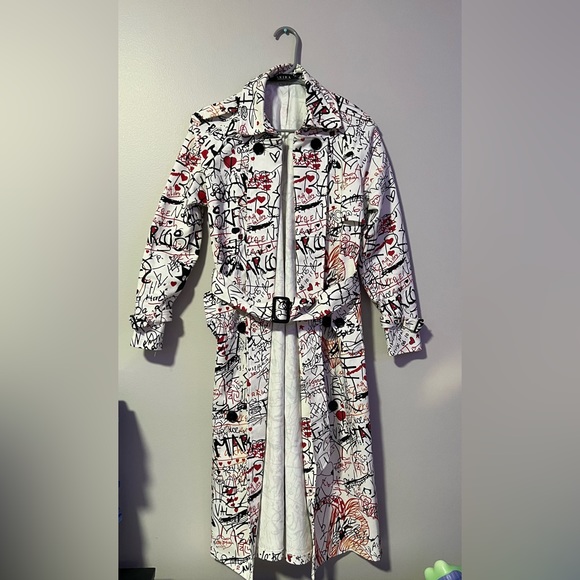 AKIRA | Jackets & Coats | Akira Graffiti Trench Coat | Poshmark